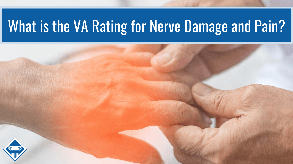 What is the VA rating for nerve damage and pain?