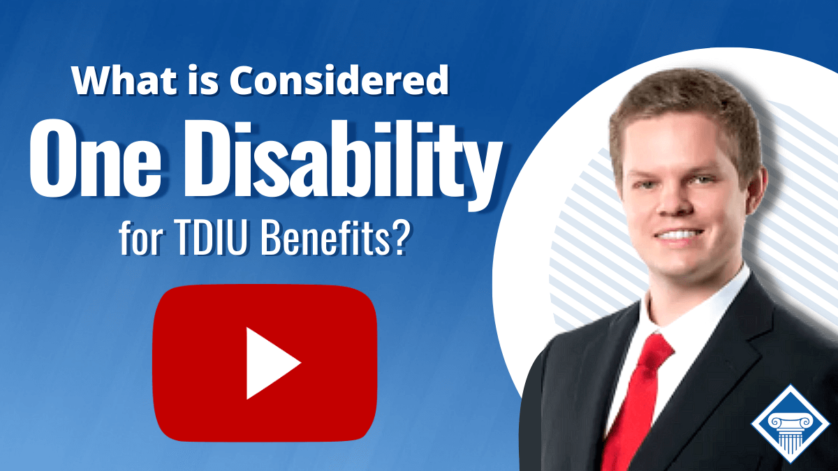 Video: What the VA considers "one disability" for TDIU benefits