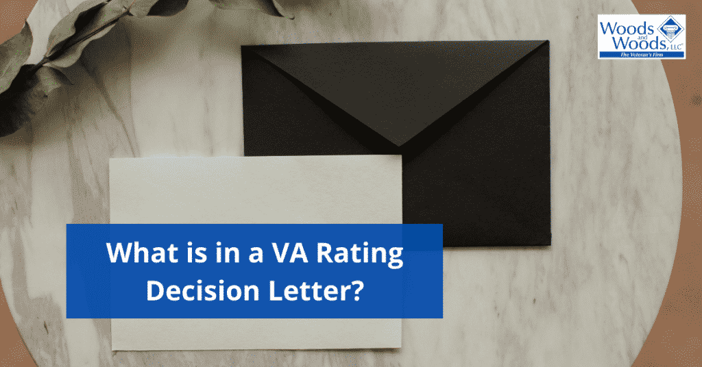 What is in a VA Rating Decision Letter?